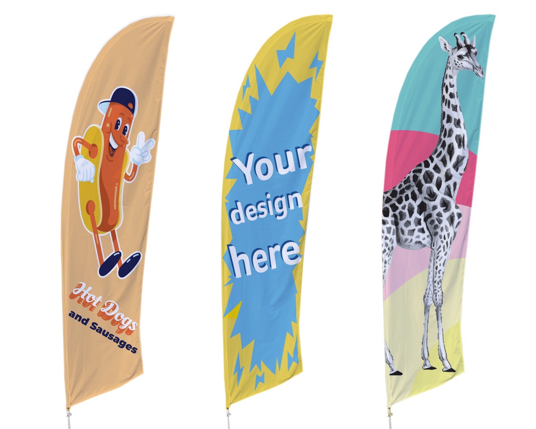 Premium Custom Feather Flag – Single-sided and Double-sided Flags ...