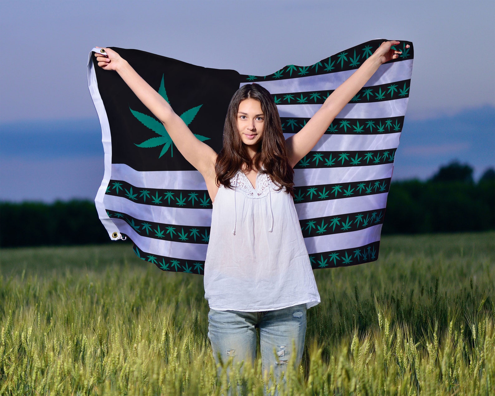 Handmade Cannabis Nation Flag 3x5 Weed/pot Flag Made From - Etsy
