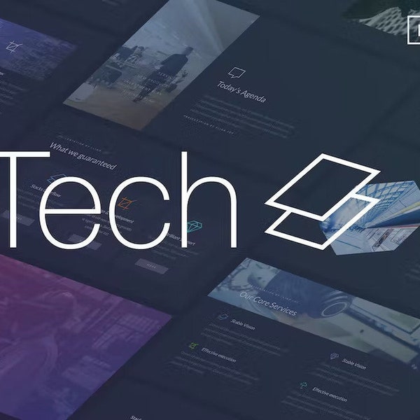Tech Powerpoint Template - Etsy