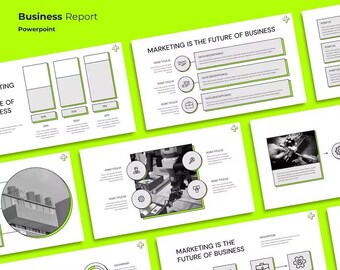 Business Report 2.0 Powerpoint Template - Etsy