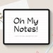 Oh My Notes Handwritten Font for Notebook Font, Good Notes Font ...