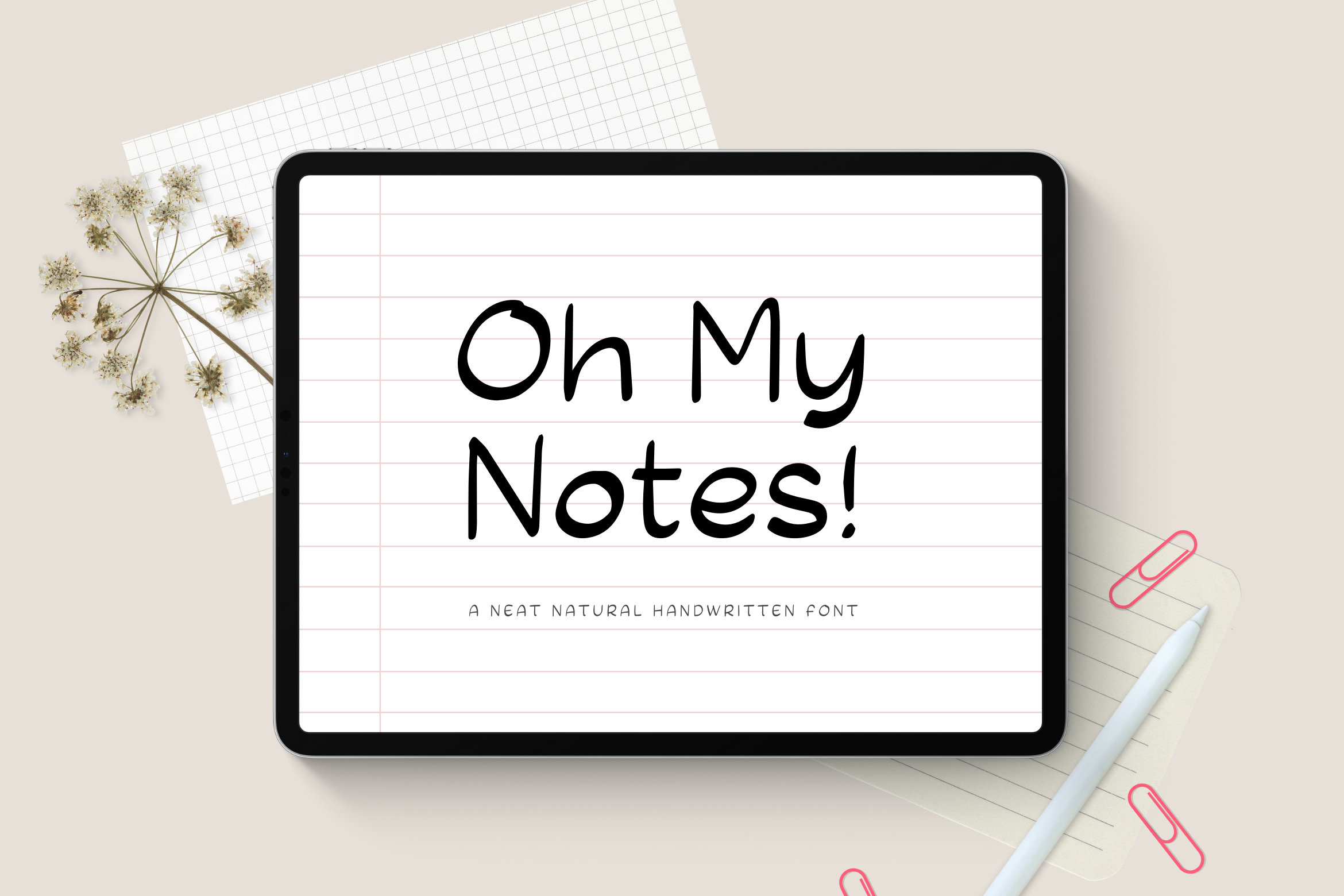 Oh My Notes - Handwritten Font for Notebook Font, Good Notes Font ...