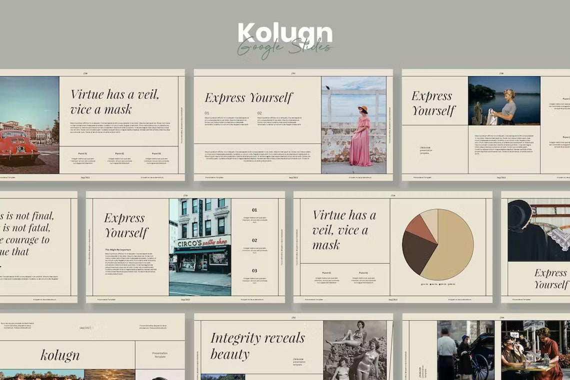 Kolugn Aesthetic Template Google Slide - Etsy