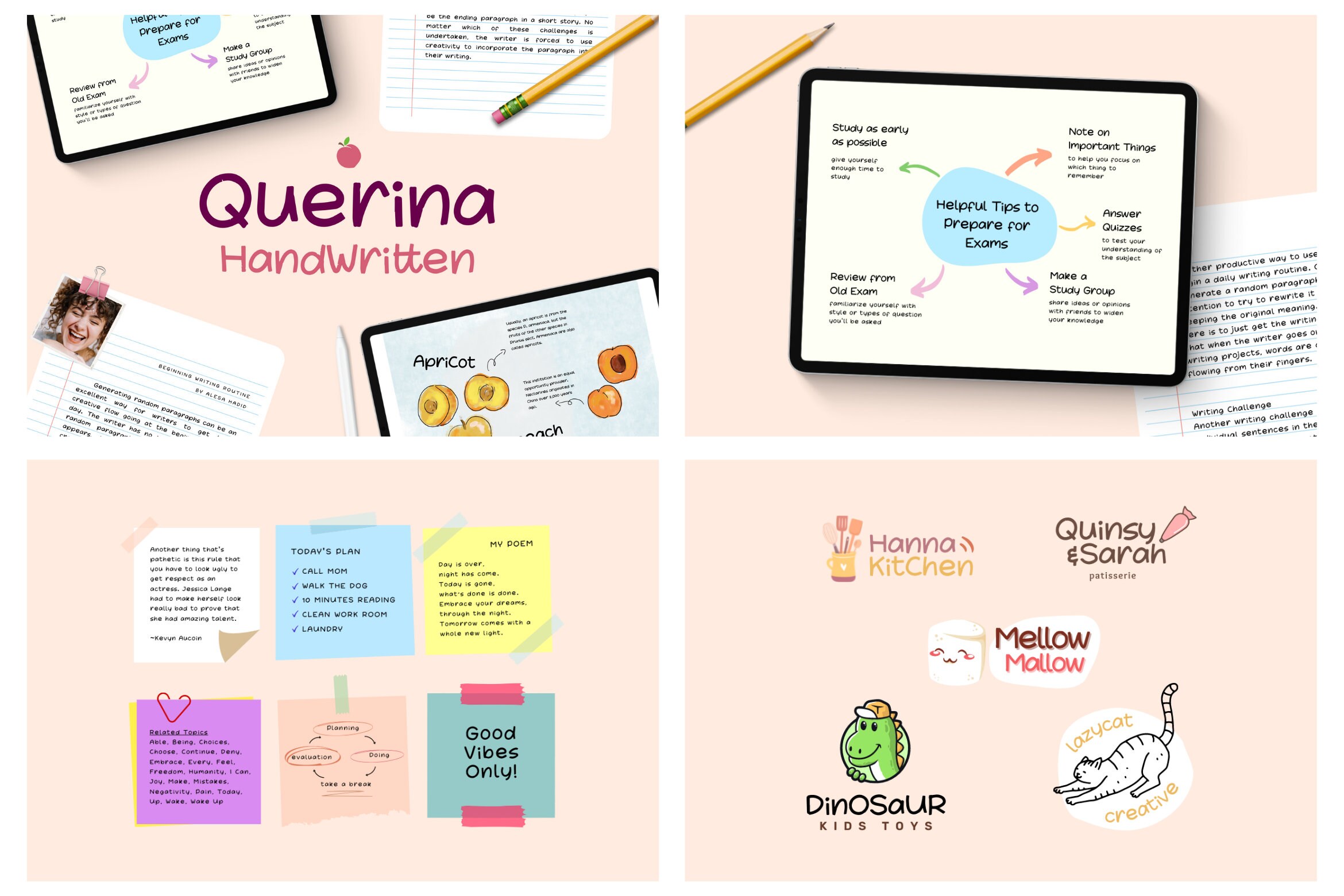 Font Bundle Handwritten Font Bundle for Note Taking, Goodnotes Font ...