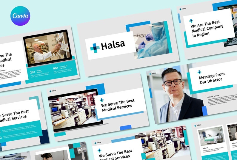 Medical Canva Presentation Template for Clinic, Healthcare, Doctor ...