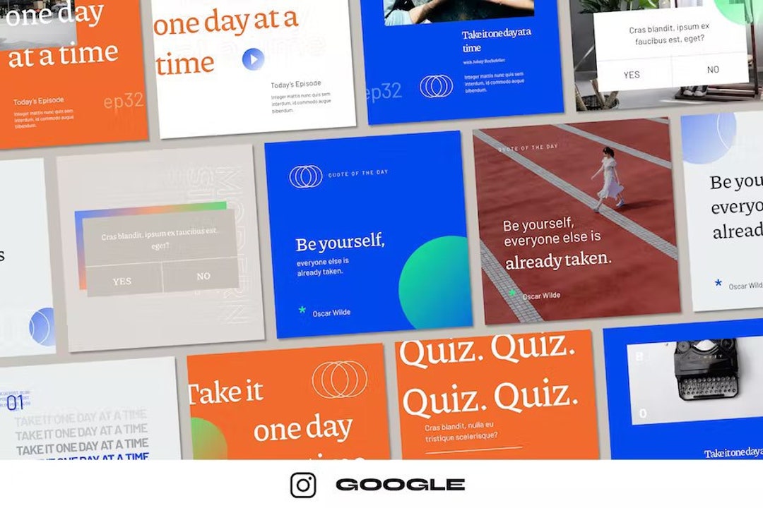 Modern Stylish Instagram Template Google Slides - Etsy