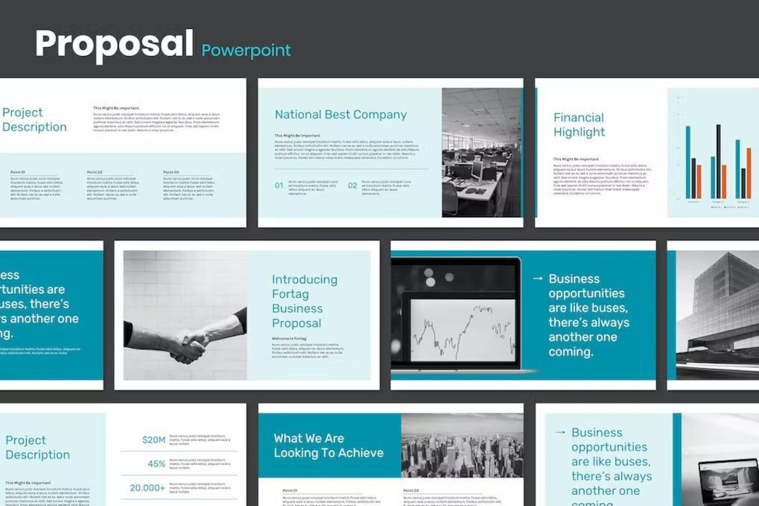Fortag Business Proposal Template Powerpoint - Etsy