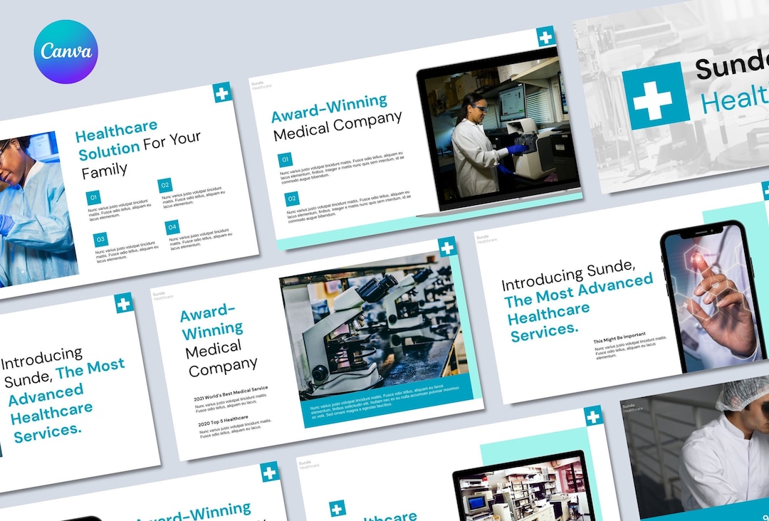 Medical Canva Presentation Template for Clinic, Healthcare, Doctor ...