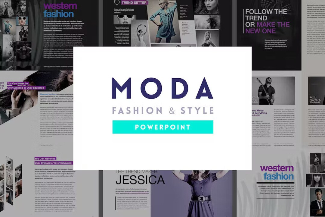 Moda Fashion & Style Powerpoint Template - Etsy