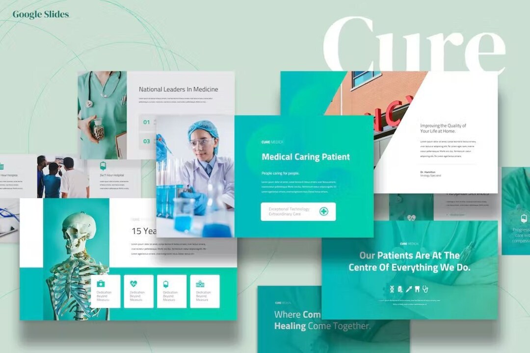 Cure Medical Google Slides Template - Etsy