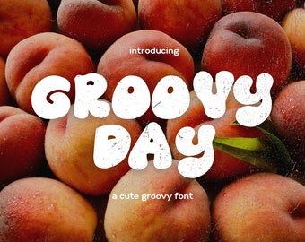 Groovy Font, Retro Font, Hippie Font, Handwritten Font, Cricut Font ...