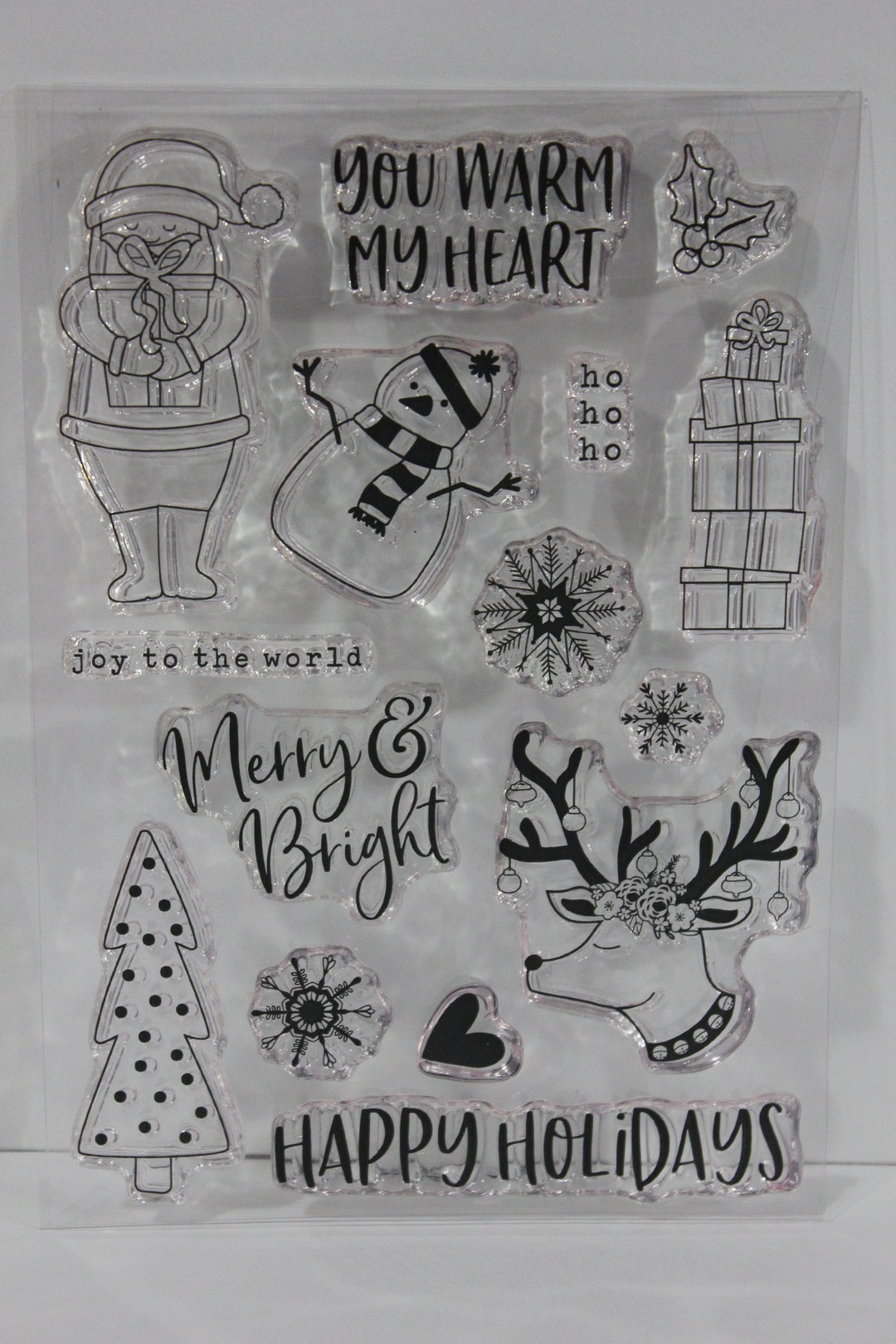 Holly Jolly Stamp Set by Simple Stories - Etsy