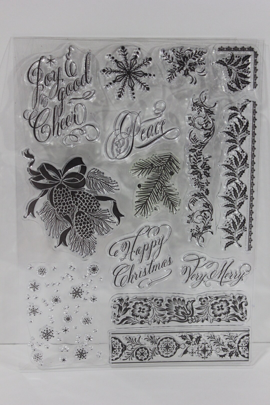 Joy & Good Cheer Clear Stamp Set by Anna Griffin - Etsy