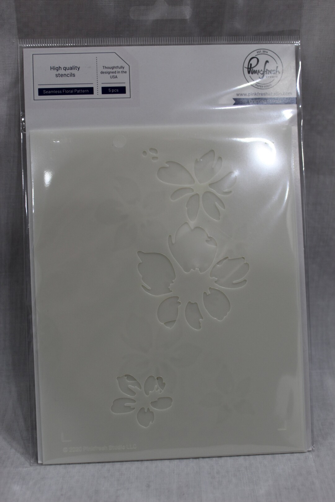 Pink Fresh Studio Stencil Set Seamless Floral Pattern - Etsy