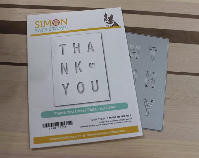 Simon Says Stamp Thank You Cover Plate Wafer Dies - Etsy