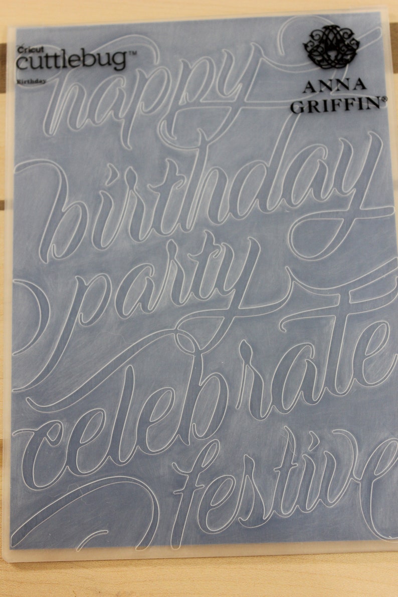 Anna Griffin Birthday Embossing Folder - Etsy