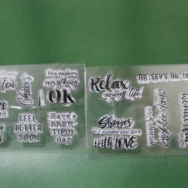 Crafters Companion Sentiment Stamps and Dies - Etsy