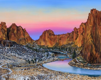 Smith Rock Poster Rock Climbing Poster Smith Rock Print - Etsy