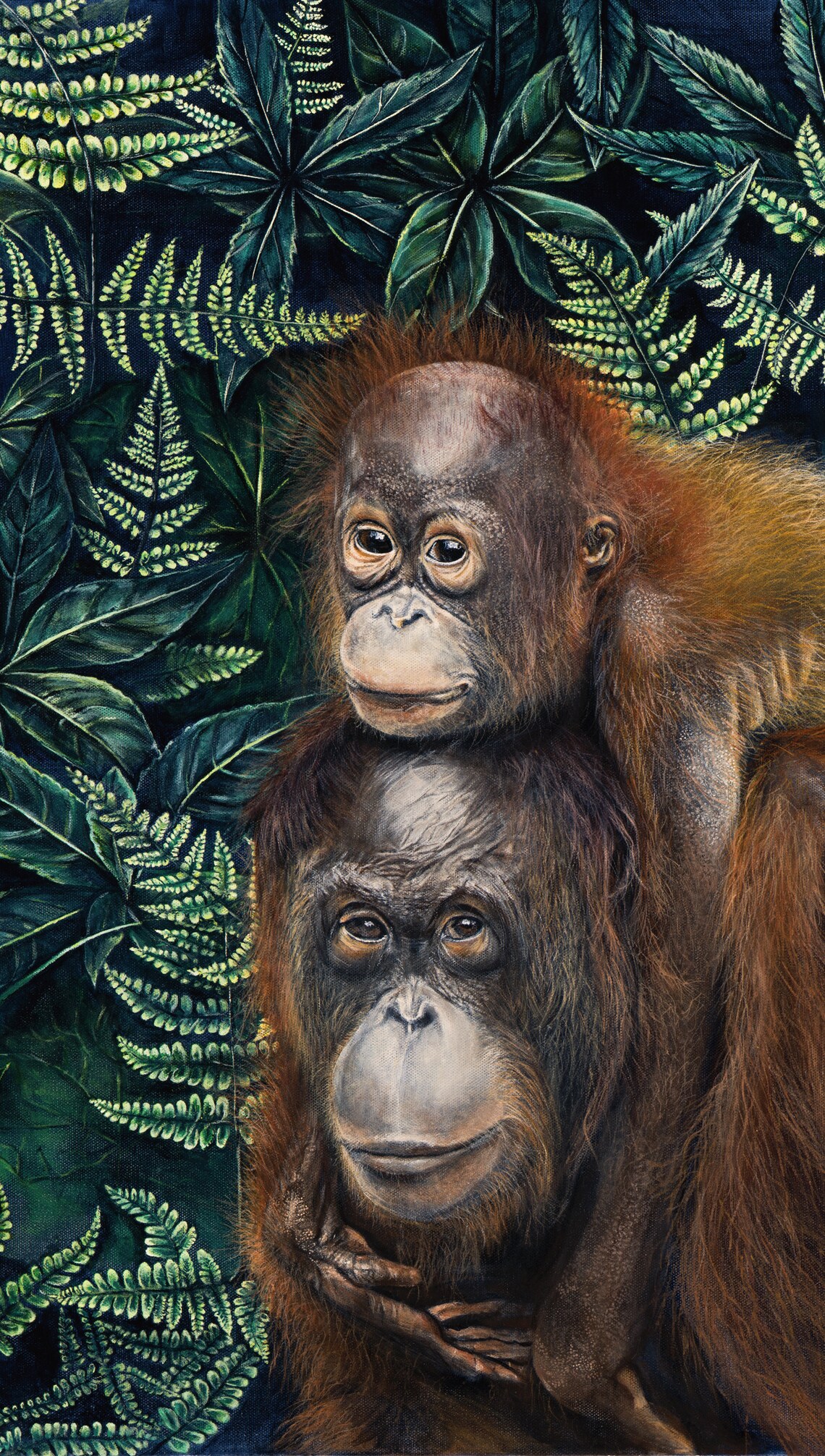 A Mothers Love Giclee Art Print Orangutan Print - Etsy
