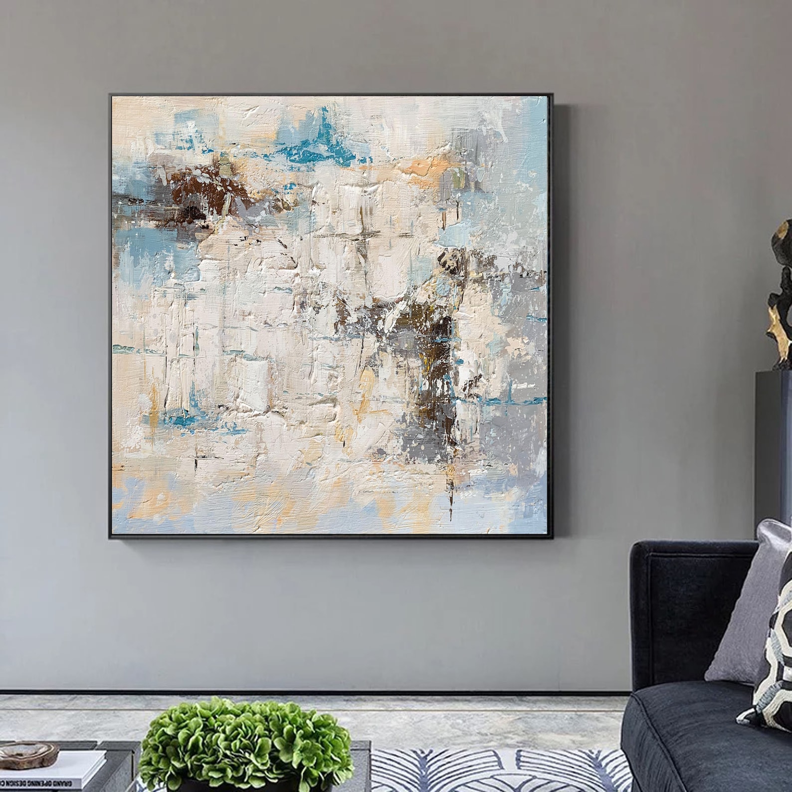 Large oil painting on canvas modern abstract painting | Etsy