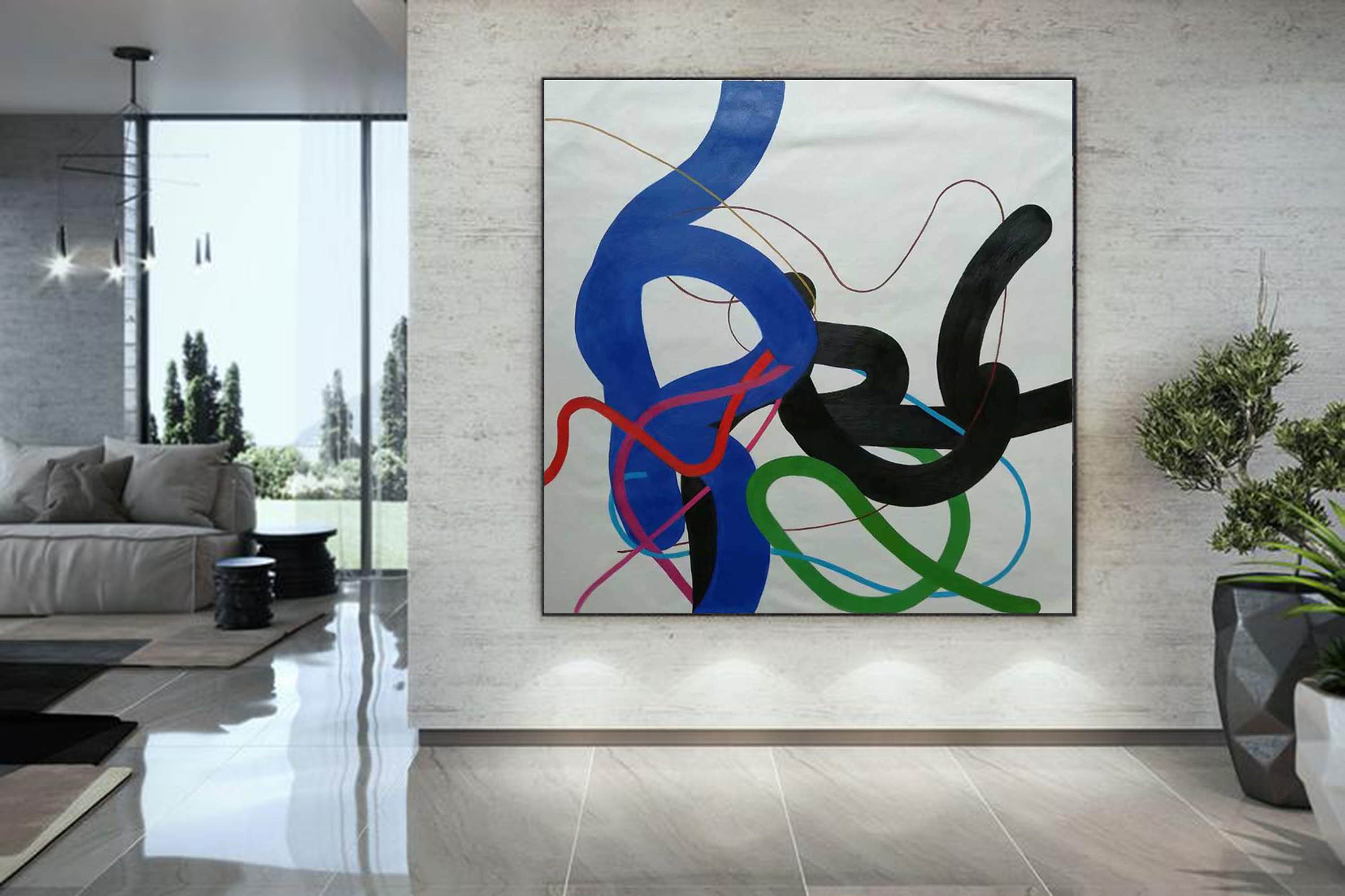 Large Abstract Canvas Art Original Abstract Painting on | Etsy