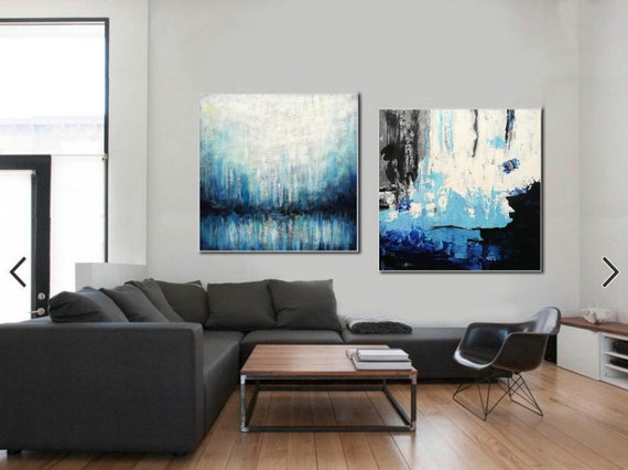 Modern Abstract Painting Set Paintings Large Original | Etsy