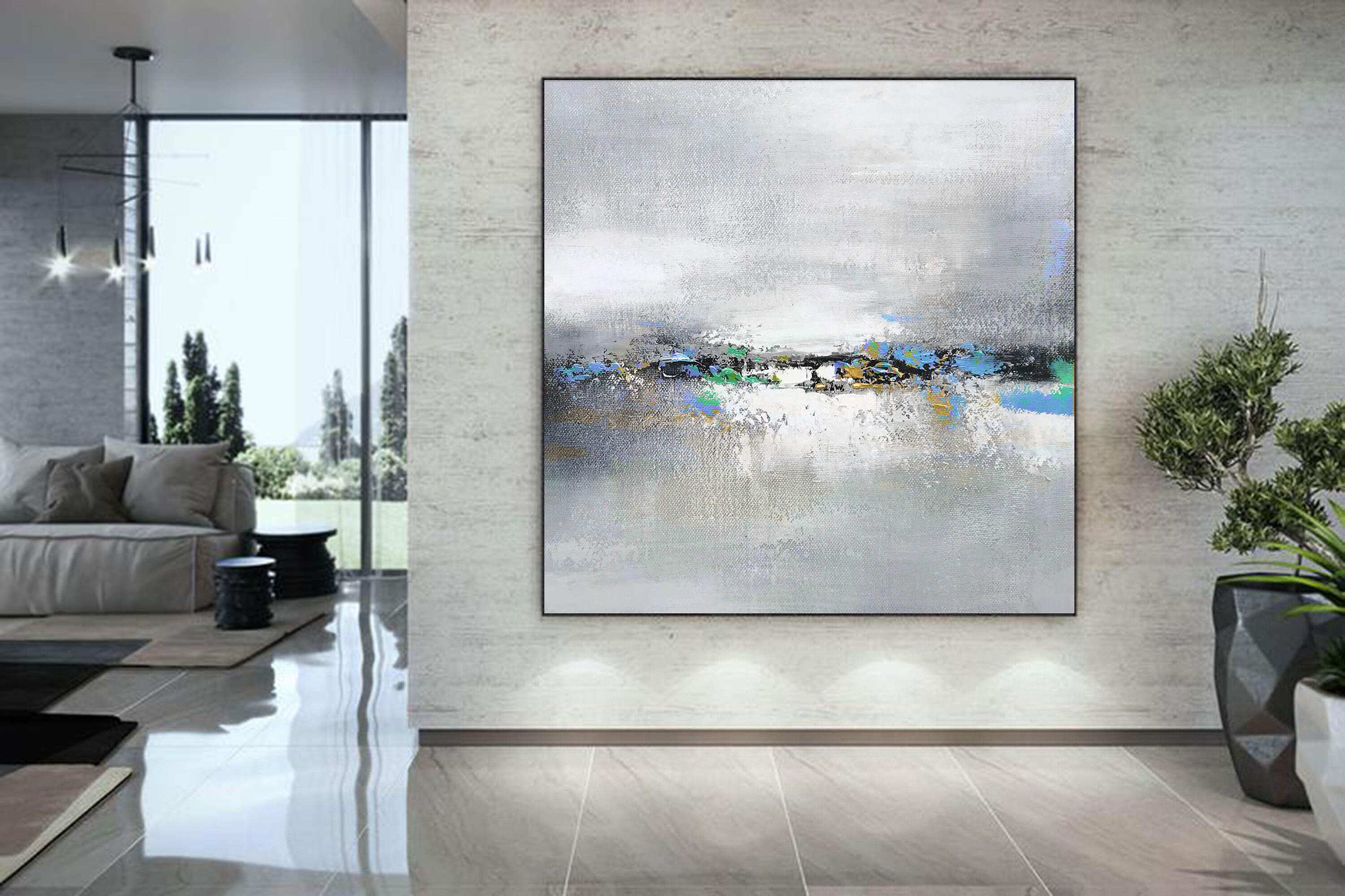Modern Abstract Painting,living Room Painting Abstract,large Abstract ...