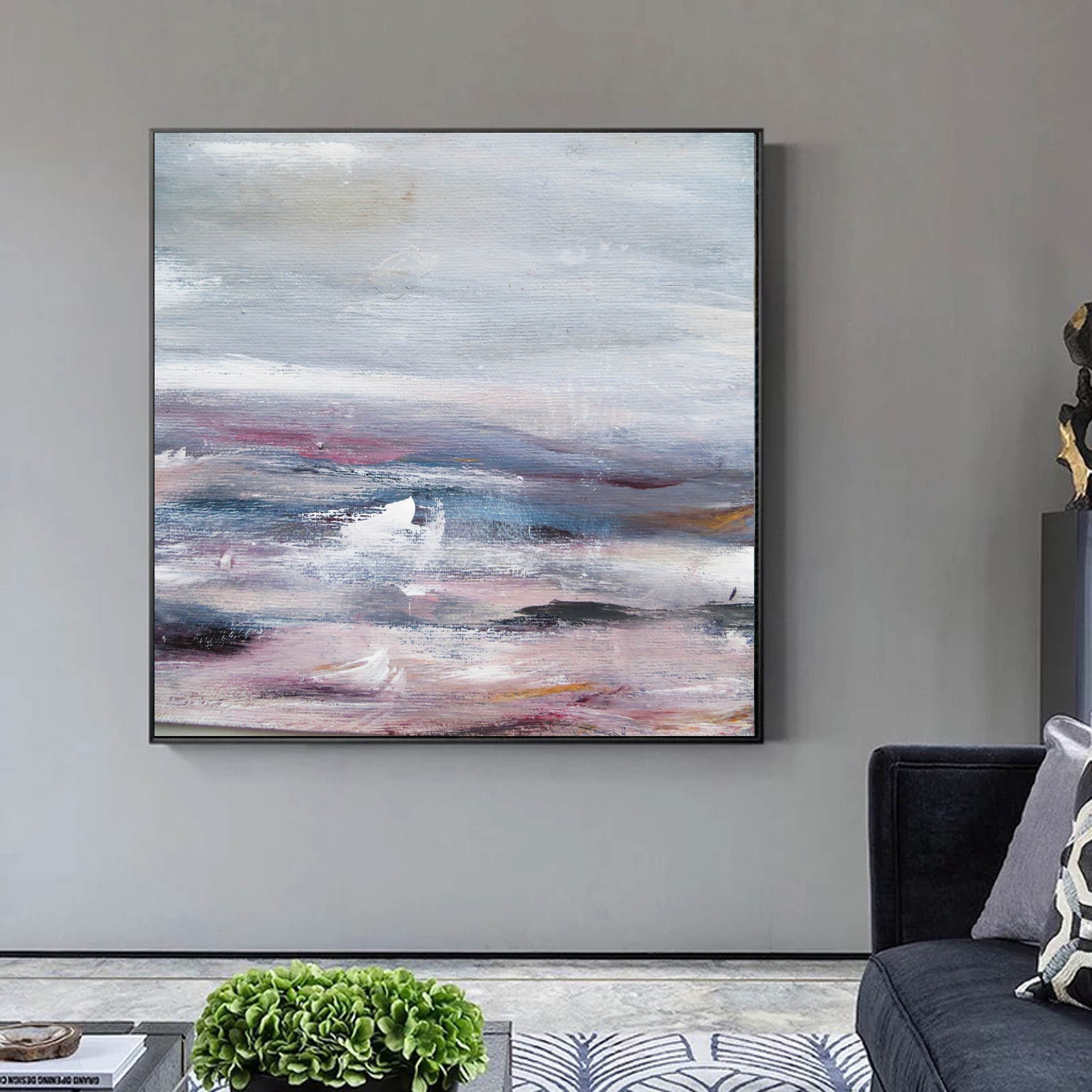 Living Room Painting Abstract Canvas Large Oil Painting - Etsy