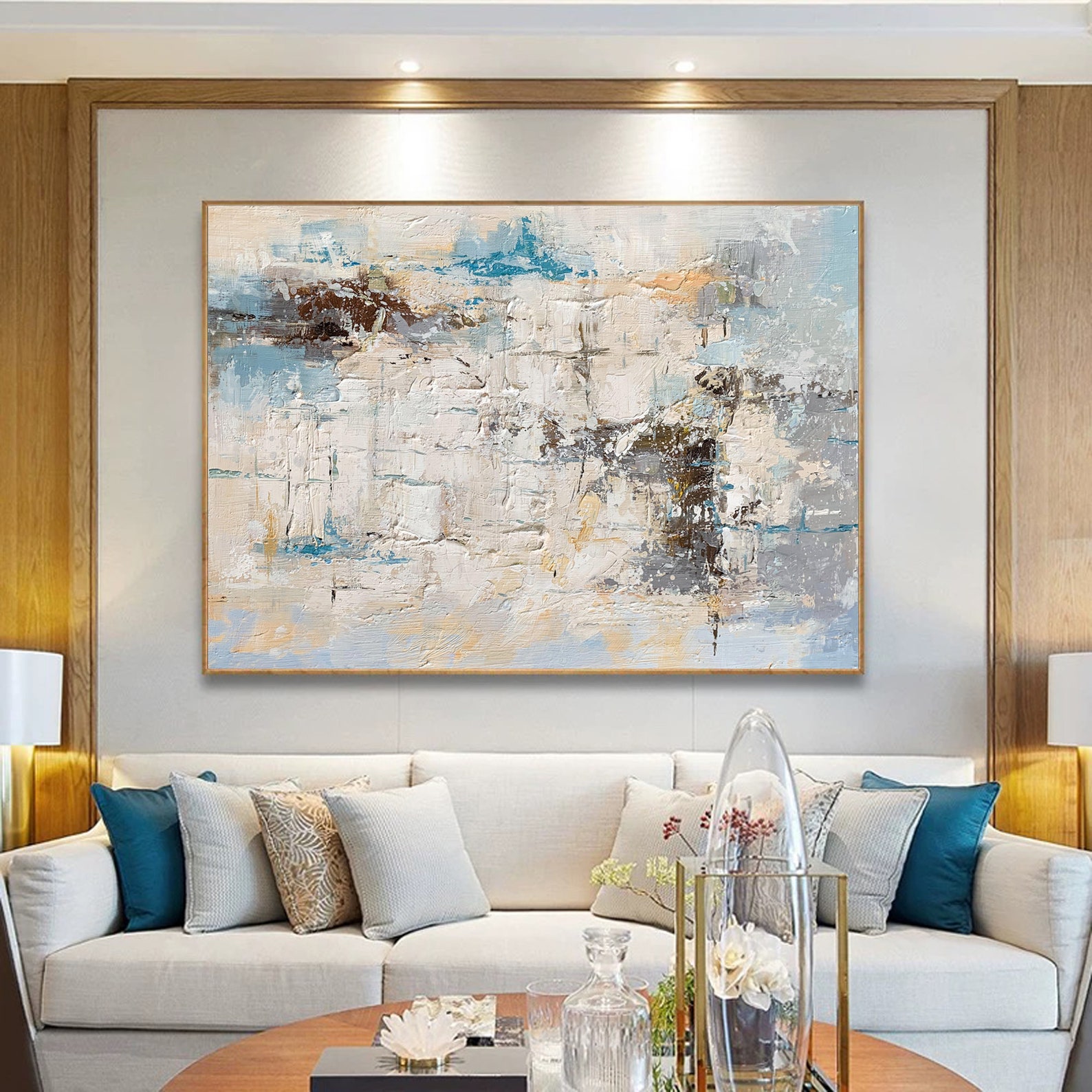 Large Original Abstract Painting on Canvas, Oversized Abstract Wall Art ...
