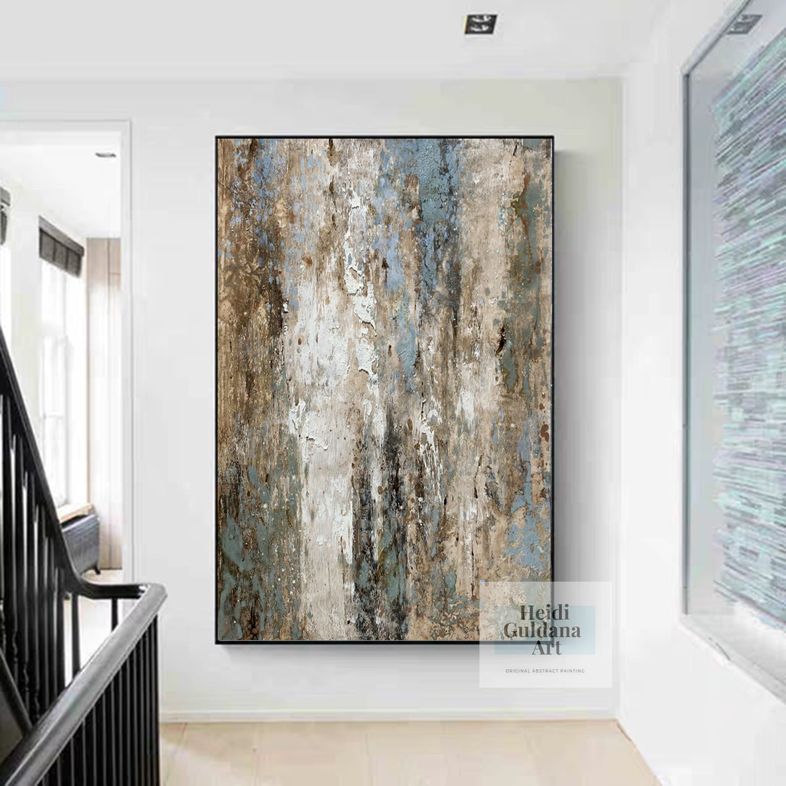 Brown Painting on Canvas, Large Canvas Wall Art, Original Abstract Oil ...