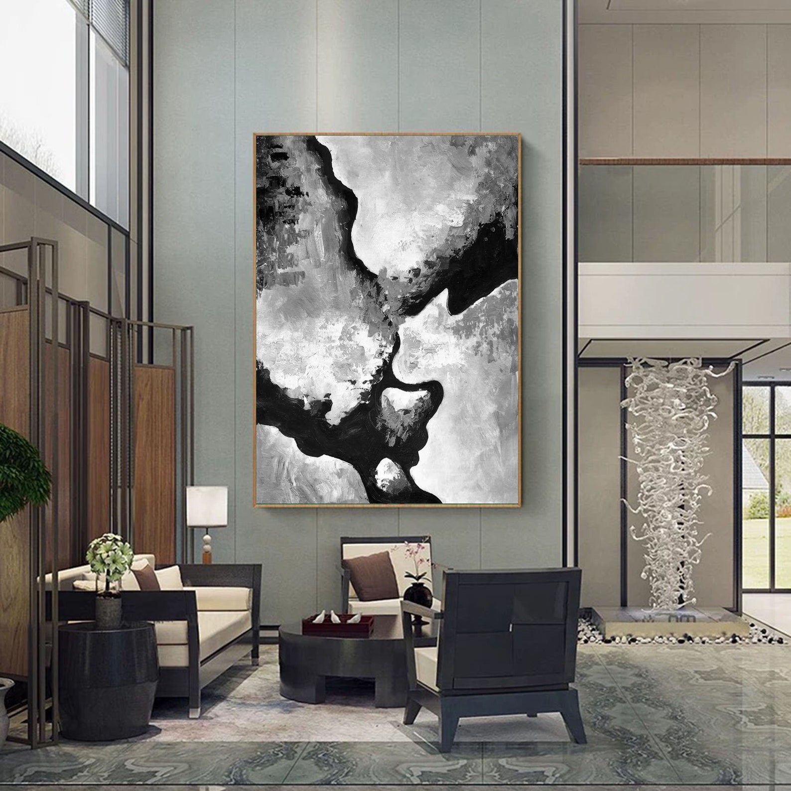 Abstract Painting Original,living Room Painting,modern Abstract Canvas ...
