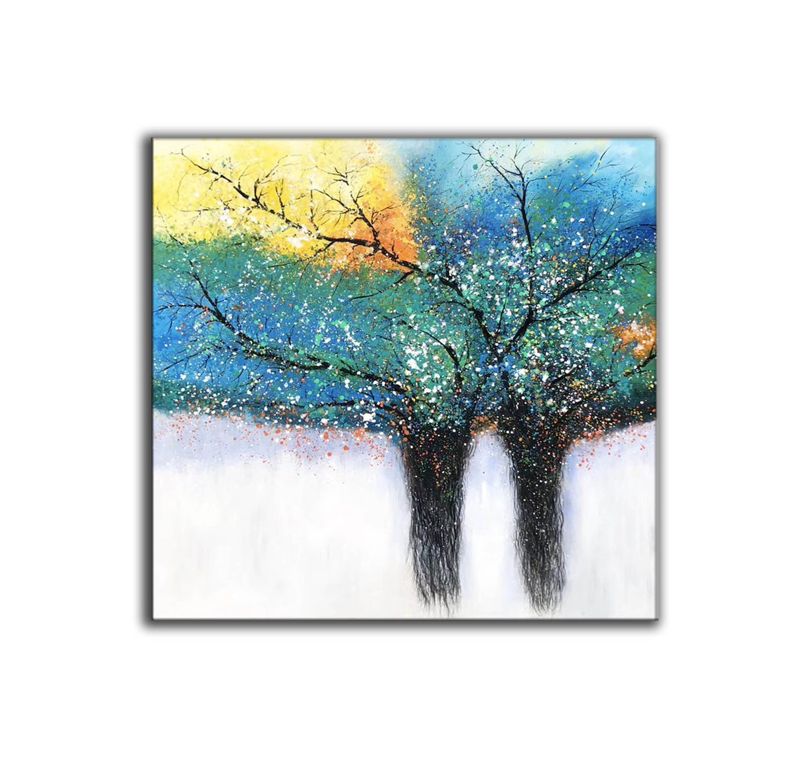 Tree Paintings on Canvas Originallarge Wall Artextra Large - Etsy