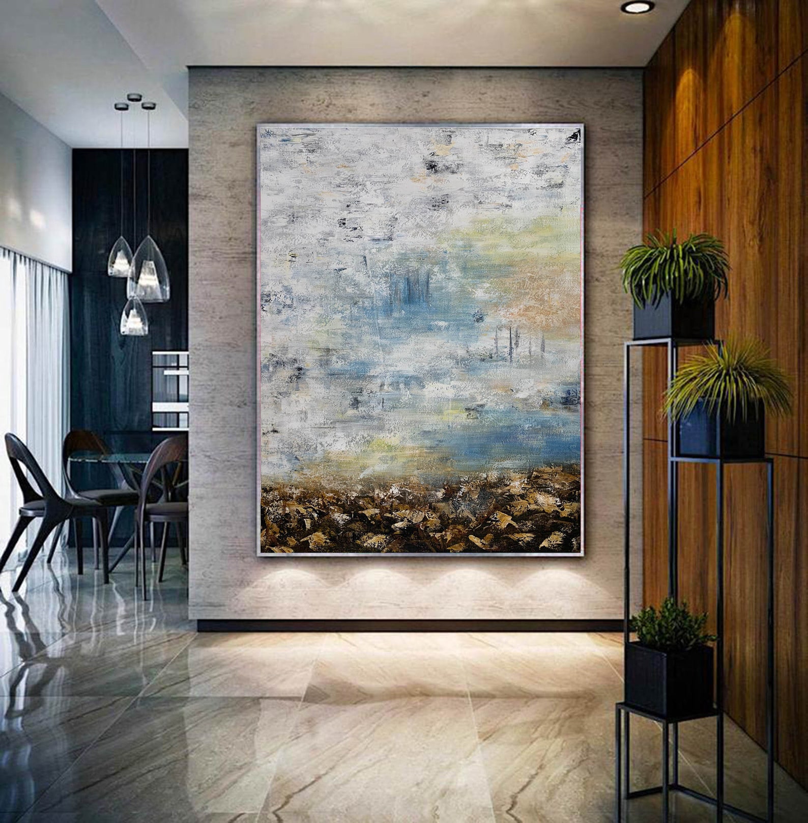Oversized Wall Art,modern Abstract Painting Landscape,large Abstract ...