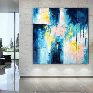 Extra Large Original Painting on Canvas,large Framed Abstract Art ...