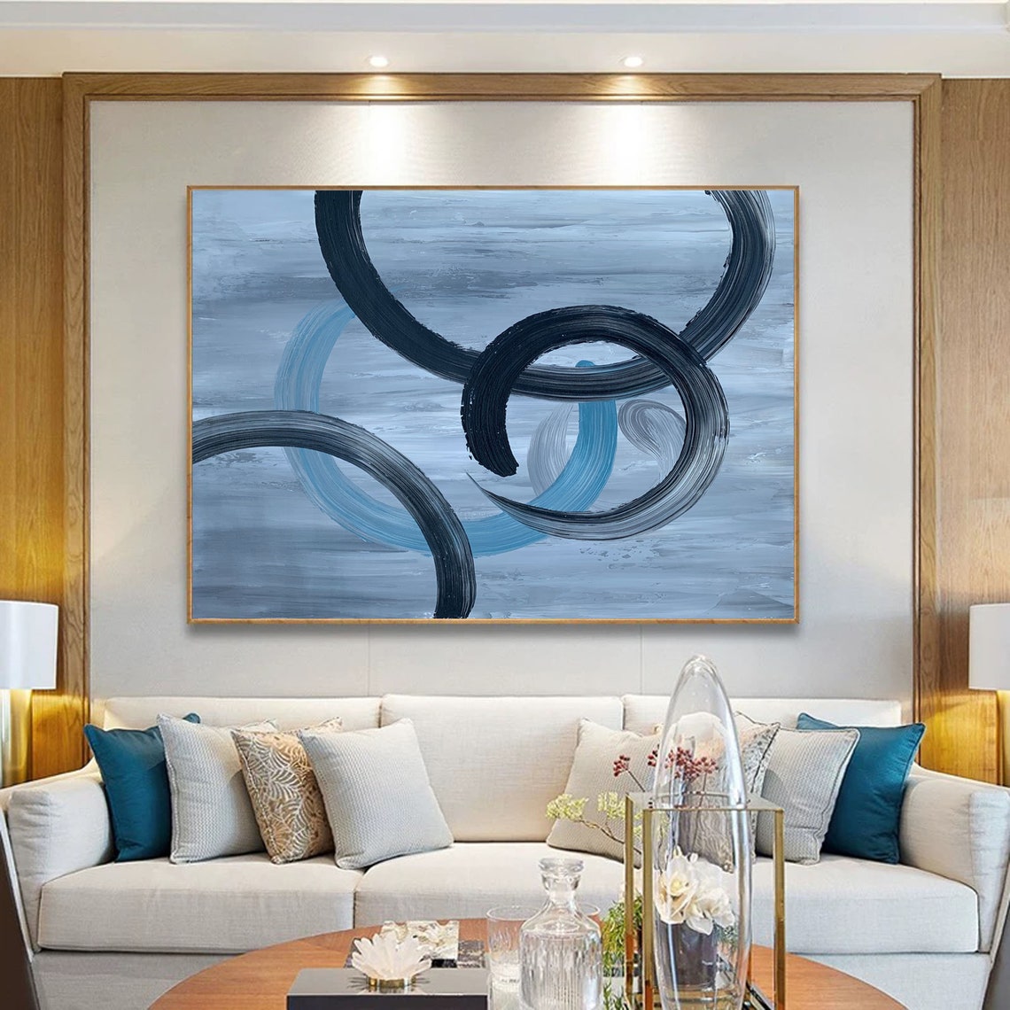 Large abstract canvas wall artoriginal paintings on | Etsy