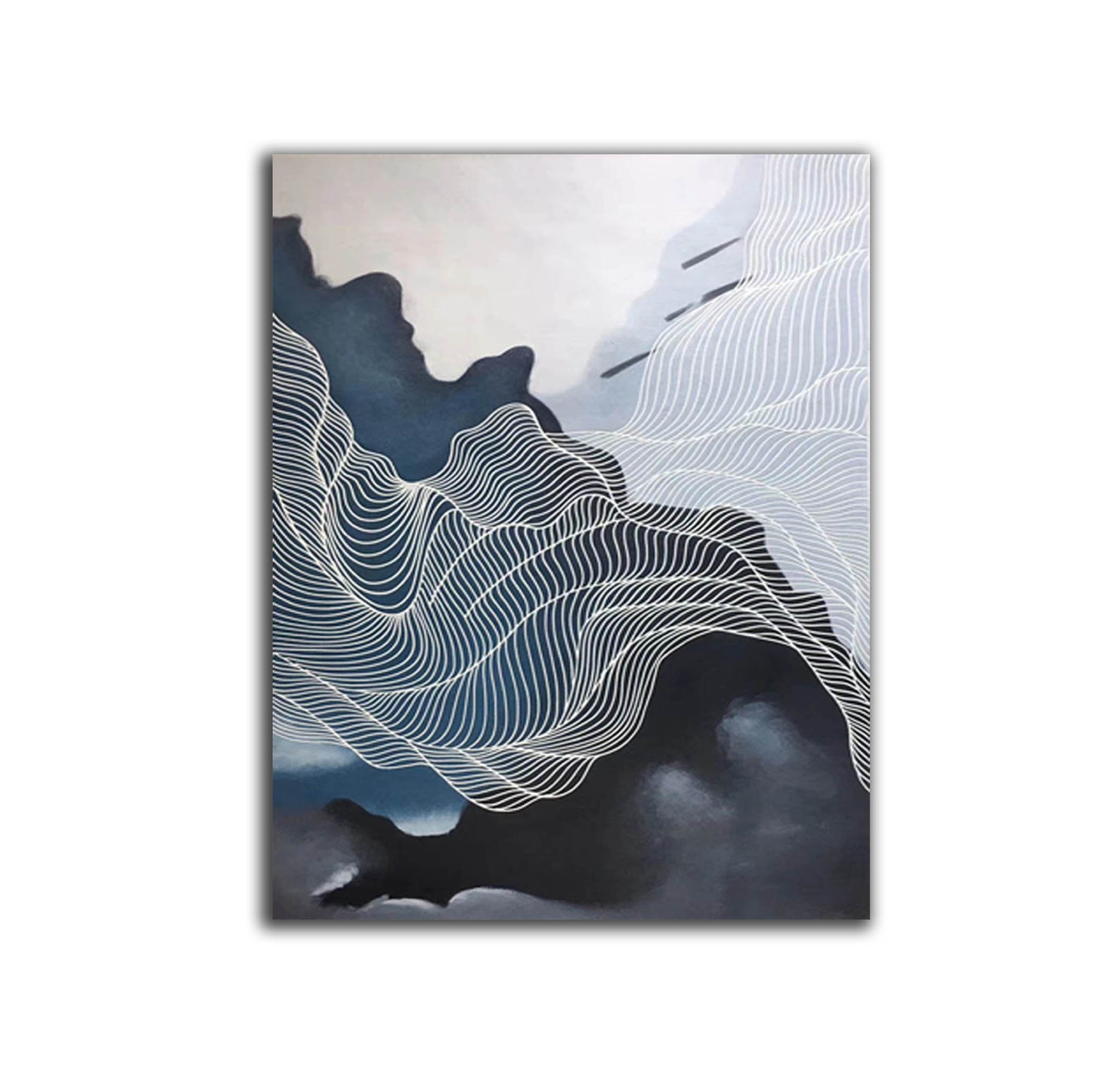 White Painting on Canvas Large Canvas Wall Art Original - Etsy