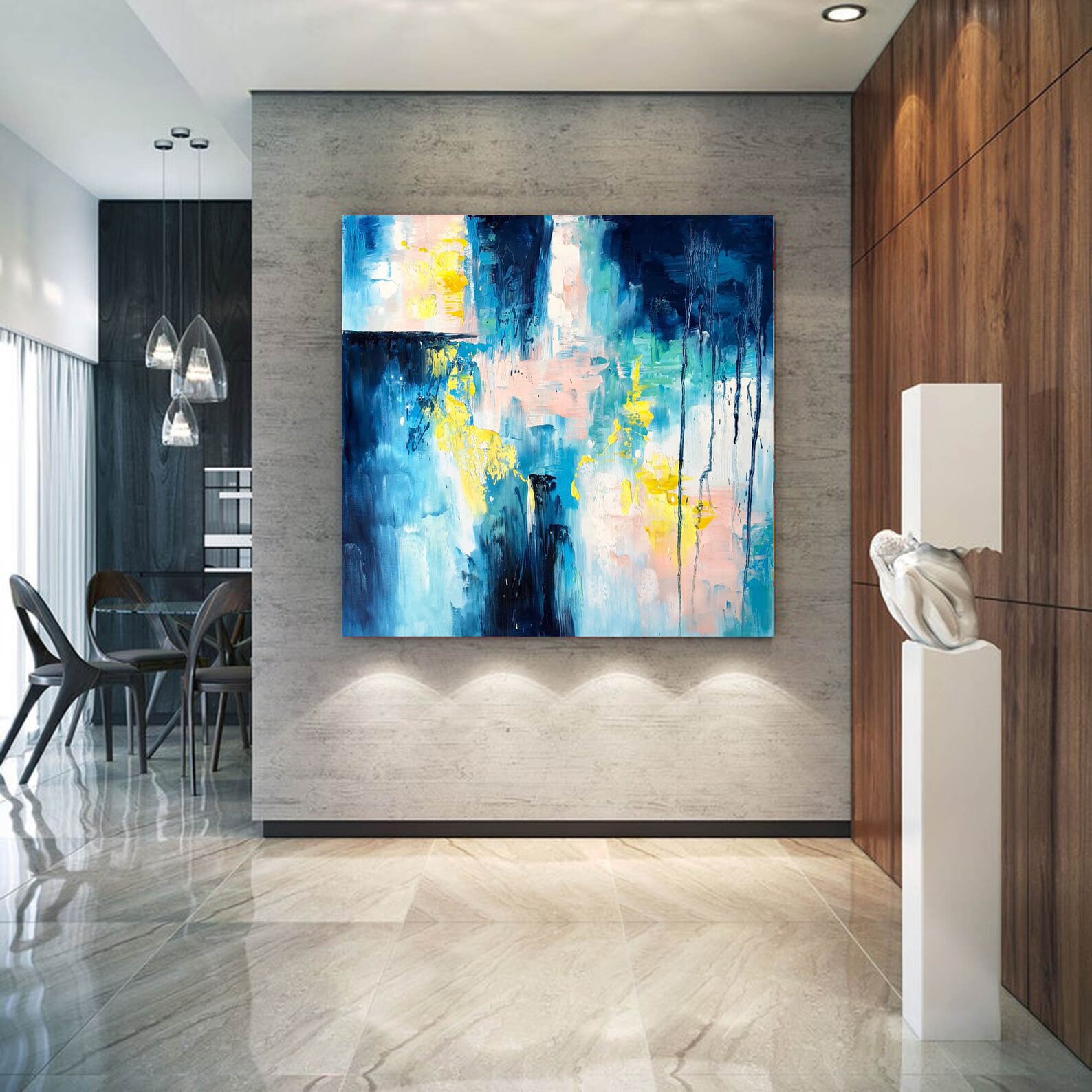 Extra Large Original Painting on Canvaslarge Framed Abstract - Etsy