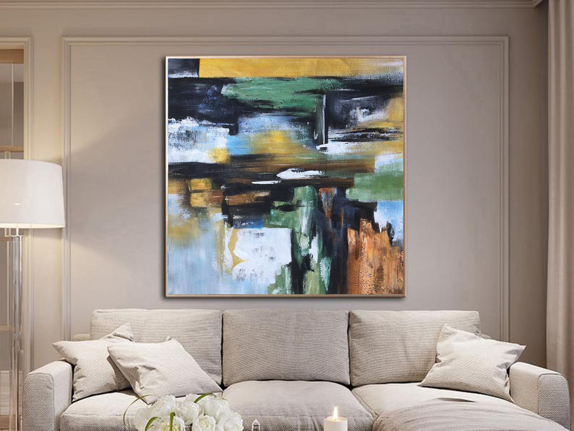 Modern abstract paintingextra large wall art large oil | Etsy