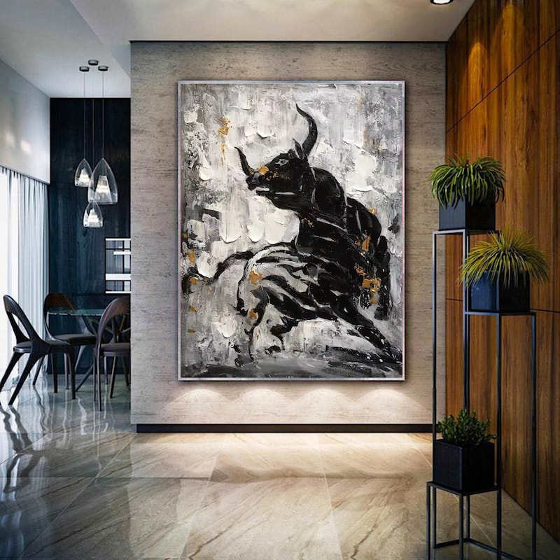 Bull Wall Art - Etsy