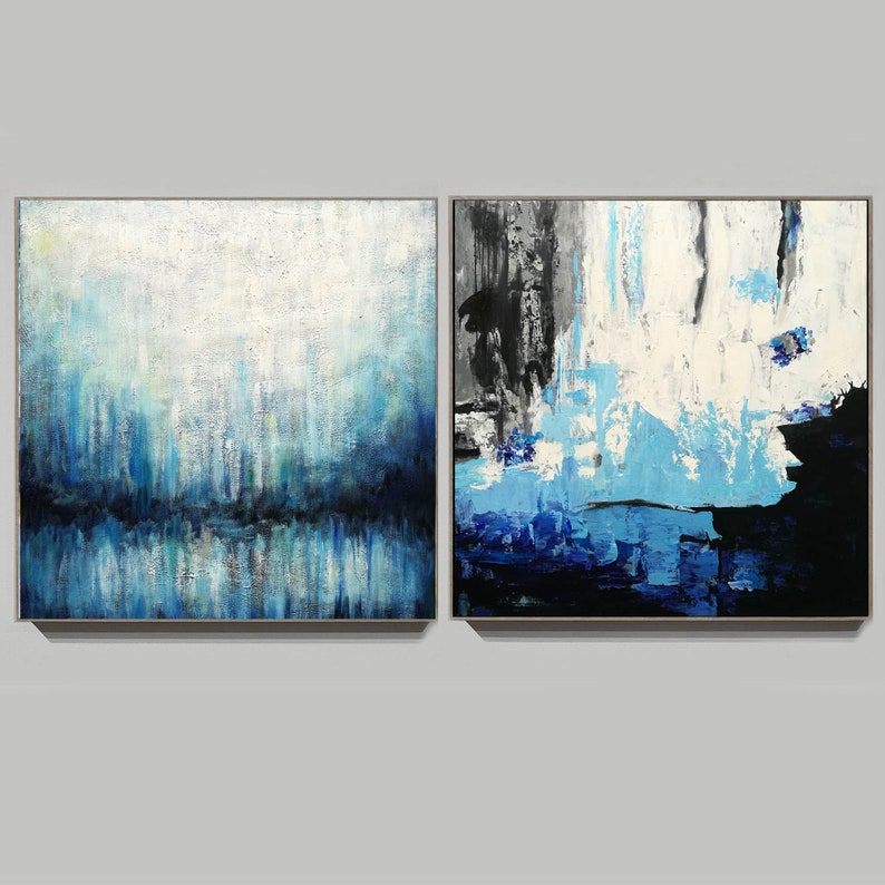 Modern Abstract Painting Set Paintings Large Original | Etsy