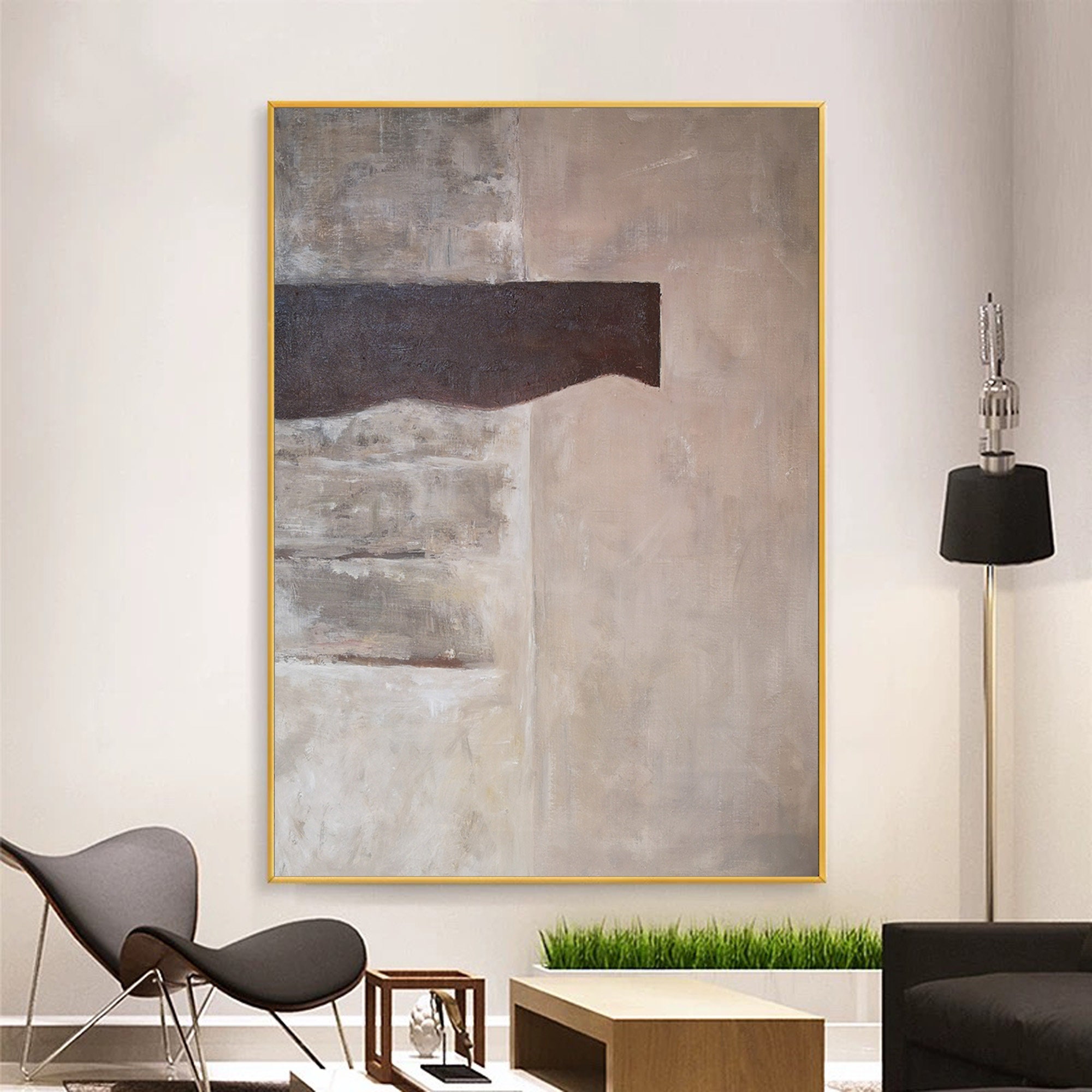 Grote canvas muur kunst originele olieverf abstract op doek - Etsy Nederland