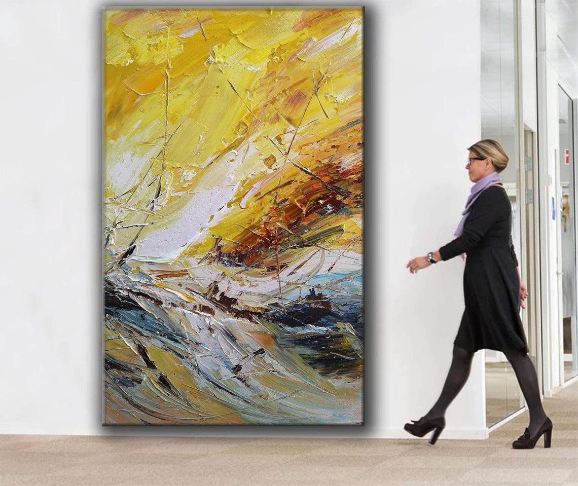 Extra large wall art abstract paintinglarge abstract wall | Etsy