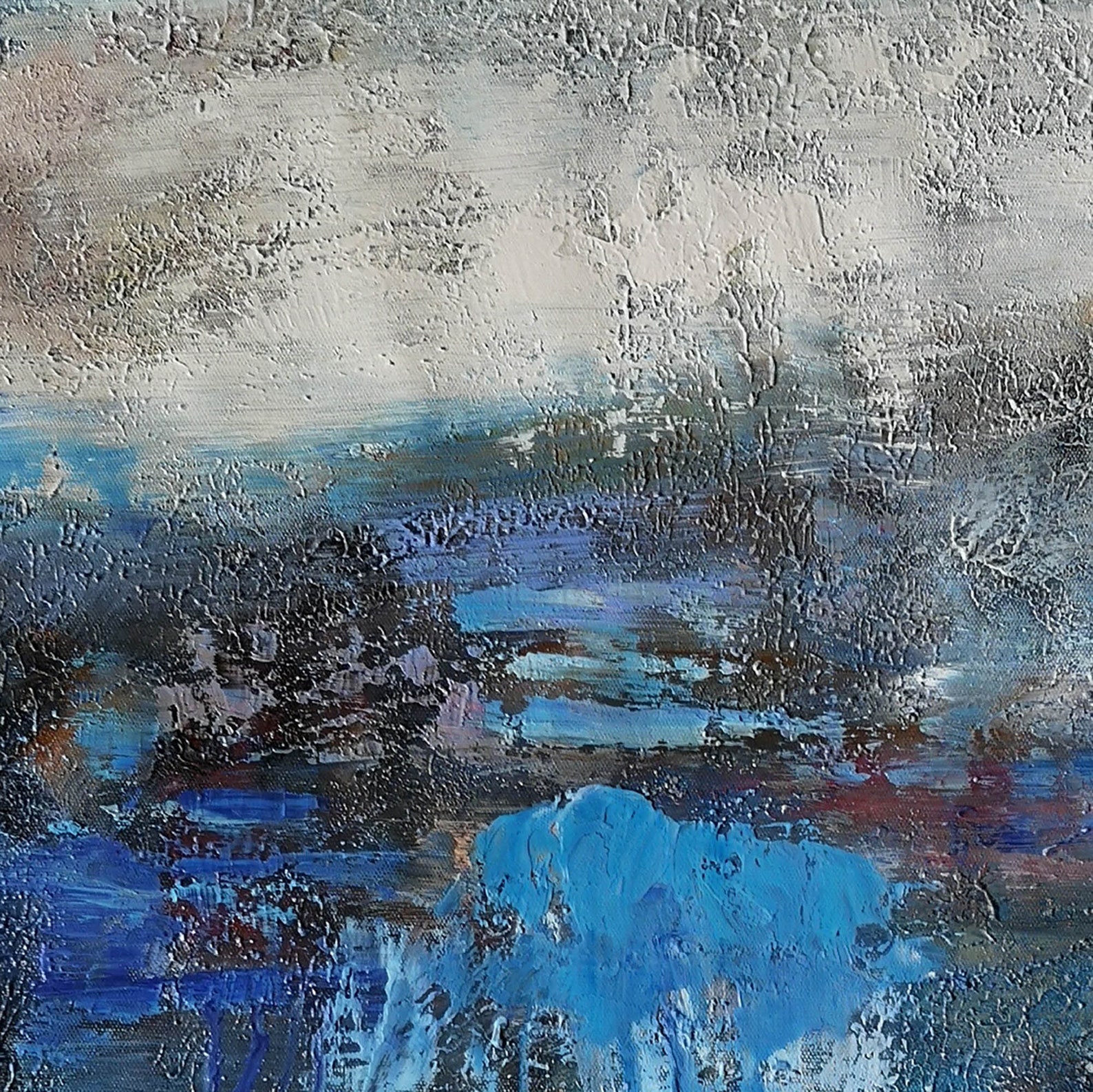 Abstract painting blue painting abstract abstract wall art | Etsy