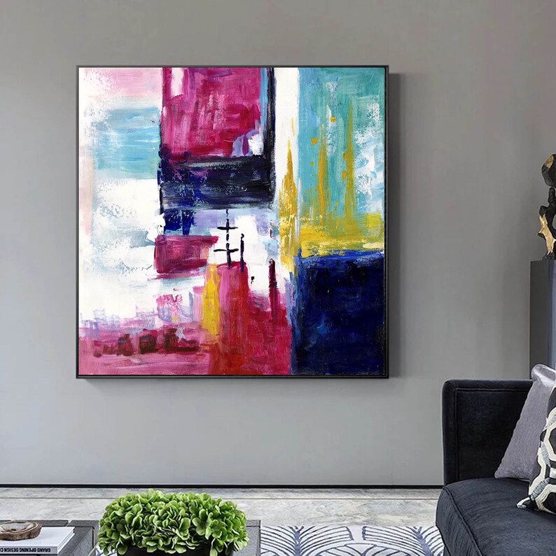Modern Abstract Painting on Canvasoversized Wall Artabstract | Etsy
