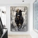 Large Original Bull Canvas Wall Art Abstract Bull Painting on Canvas ...