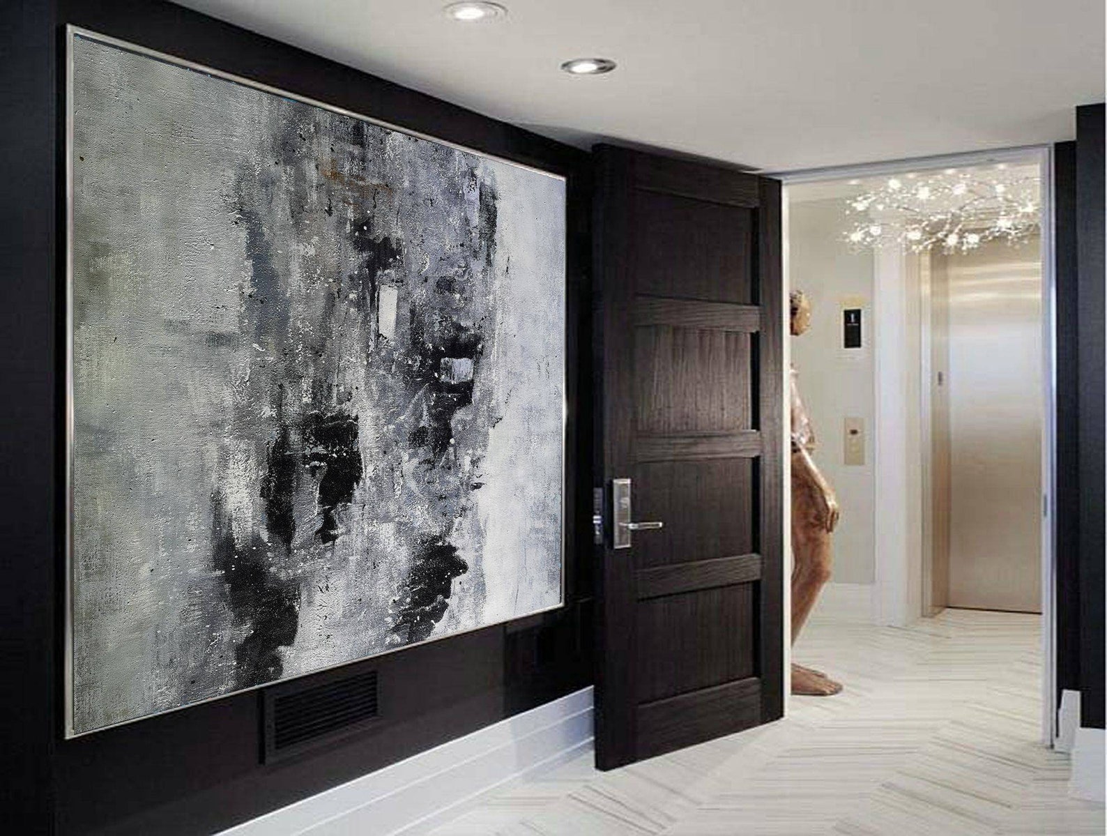 Arte de lienzo grande pintura de arte abstracto original - Etsy España