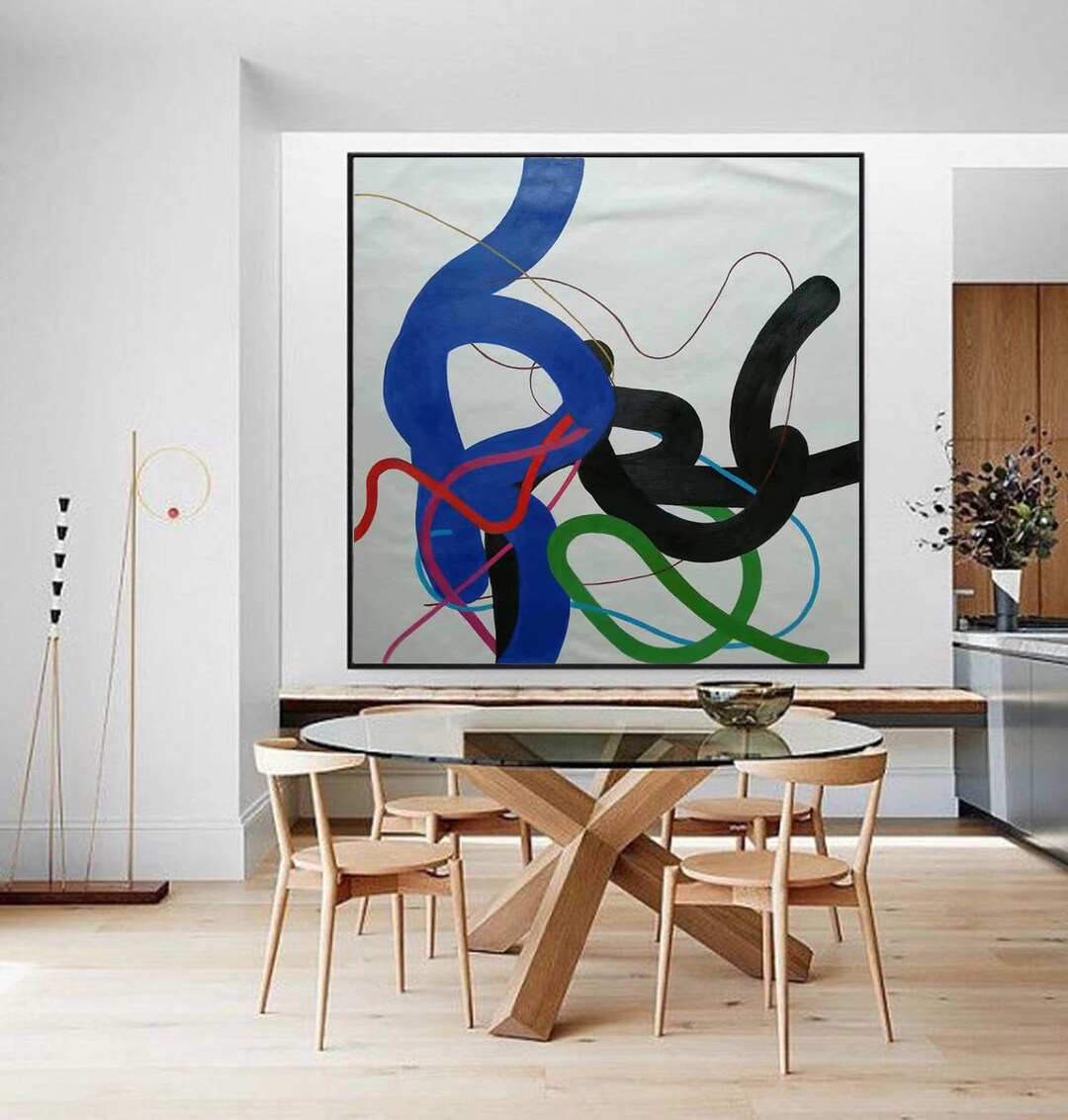 Large Abstract Canvas Art, Original Abstract Painting on Canvas, Extra ...