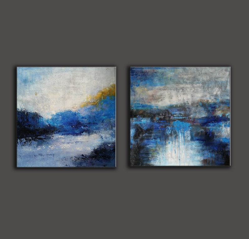 Abstract Painting Blue Painting Abstract Abstract Wall Art | Etsy
