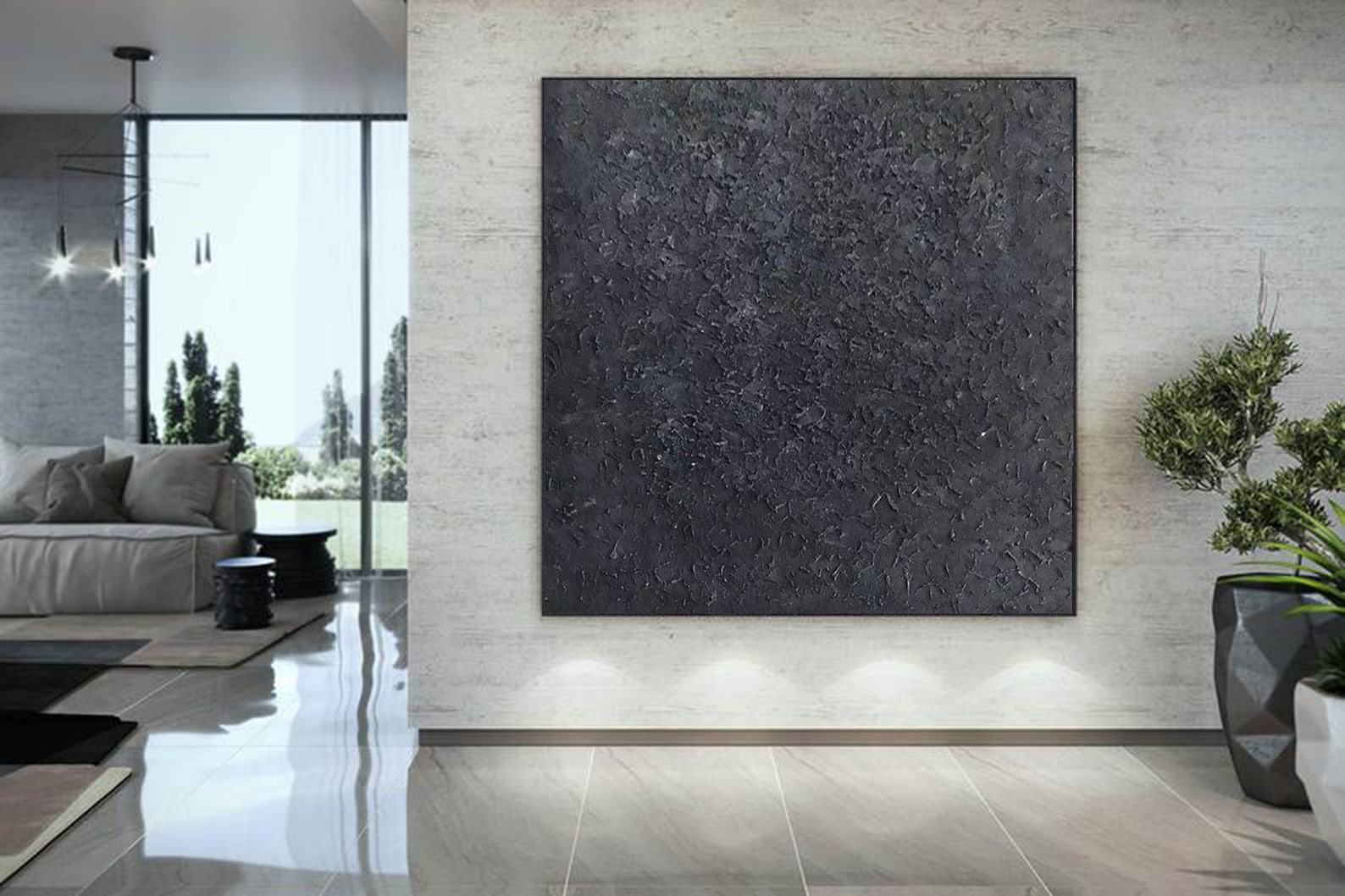 Large Abstract Painting Original Black Painting Extra Large - Etsy
