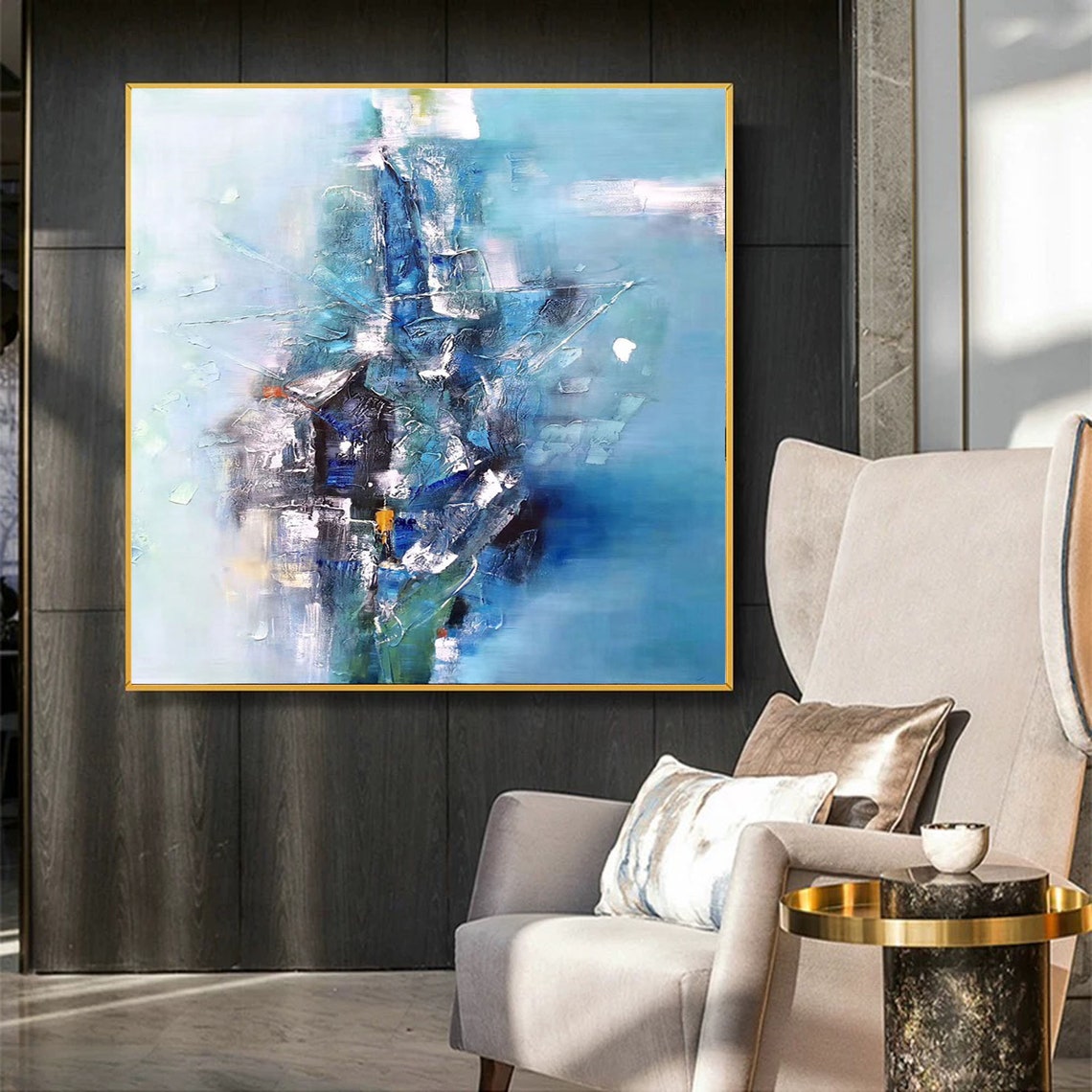 Modern Wall Art Abstractlarge Oil Painting on Canvas | Etsy